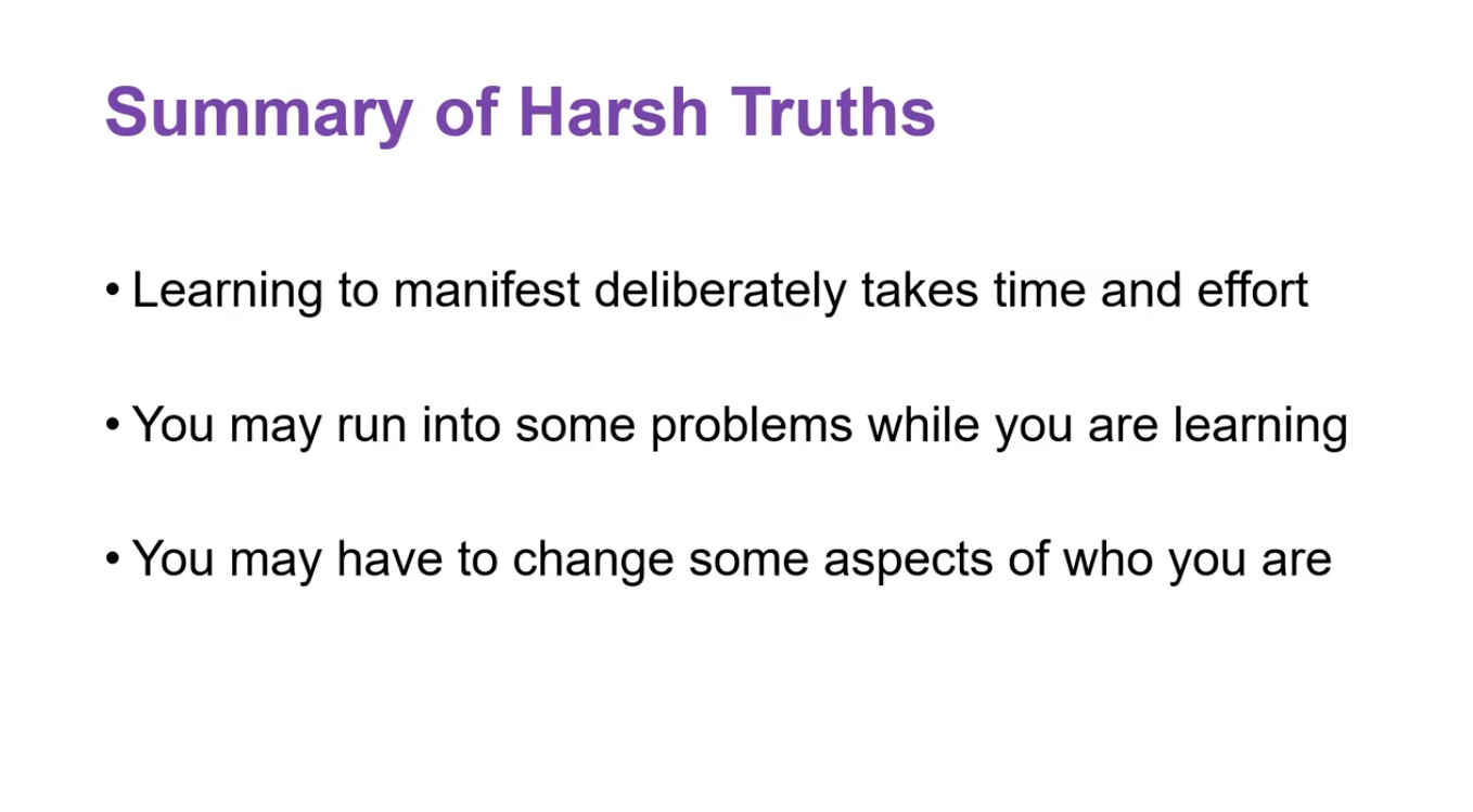 Harsh Truths About Deliberate Manifesting - Manifesting Lab